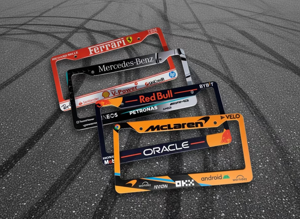 Formula 1 Teams License Plate Frames – Bad Taste Worldwide