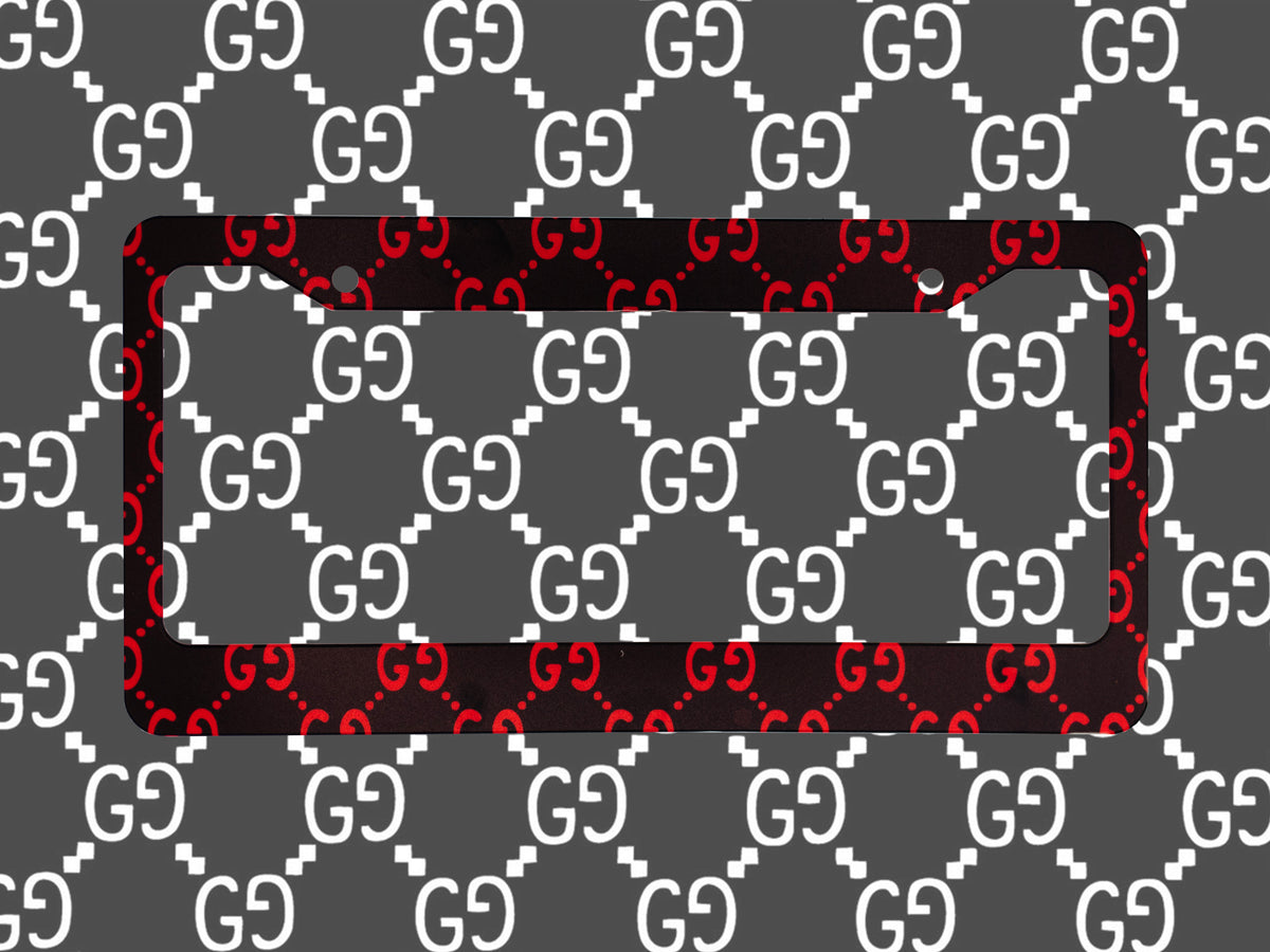 GC Luxury Pattern Style (Red) License Plate Frame – Bad Taste Worldwide